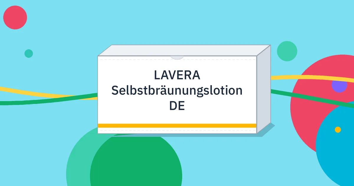 Symbolbild: Packung mit der Aufschrift LAVERA Selbstbräunungslotion DE (PZN 19434310) – Verfügbarkeit und Bezug in Apotheken in Frankfurt am Main