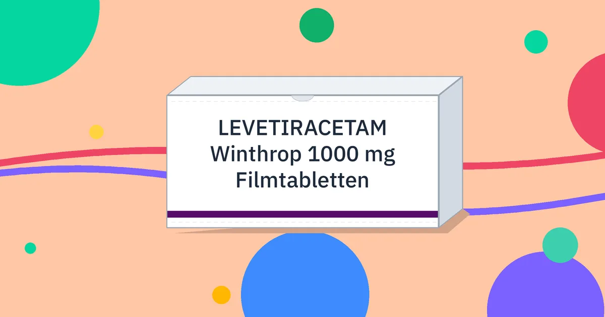 Symbolbild: Packung mit der Aufschrift LEVETIRACETAM Winthrop 1000 mg Filmtabletten (PZN 07585707) – Verfügbarkeit und Bezug in Apotheken in Frankfurt am Main