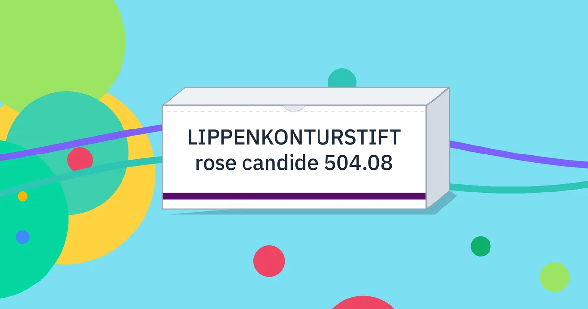 Symbolbild: Packung mit der Aufschrift LIPPENKONTURSTIFT rose candide 504.08 (PZN 16731697) – Verfügbarkeit und Bezug in Apotheken in Frankfurt am Main