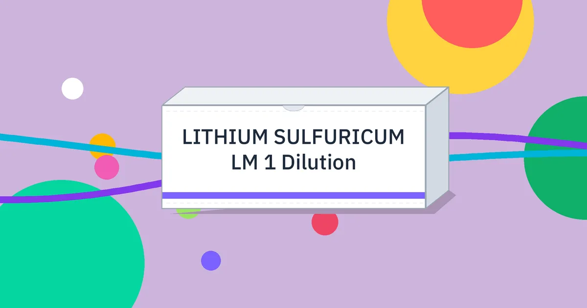 Symbolbild: Packung mit der Aufschrift LITHIUM SULFURICUM LM 1 Dilution (PZN 12932789) – Verfügbarkeit und Bezug in Apotheken in Frankfurt am Main