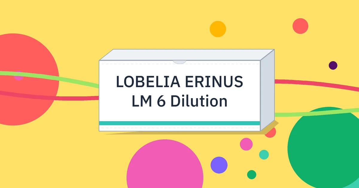 Symbolbild: Packung mit der Aufschrift LOBELIA ERINUS LM 6 Dilution (PZN 13533293) – Verfügbarkeit und Bezug in Apotheken in Frankfurt am Main