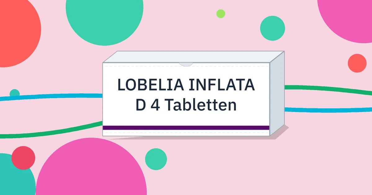 Symbolbild: Packung mit der Aufschrift LOBELIA INFLATA D 4 Tabletten (PZN 02926380) – Verfügbarkeit und Bezug in Apotheken in Frankfurt am Main