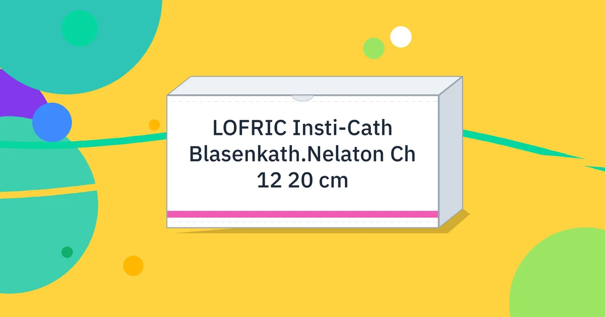 Symbolbild: Packung mit der Aufschrift LOFRIC Insti-Cath Blasenkath.Nelaton Ch 12 20 cm (PZN 15630600) – Verfügbarkeit und Bezug in Apotheken in Frankfurt am Main