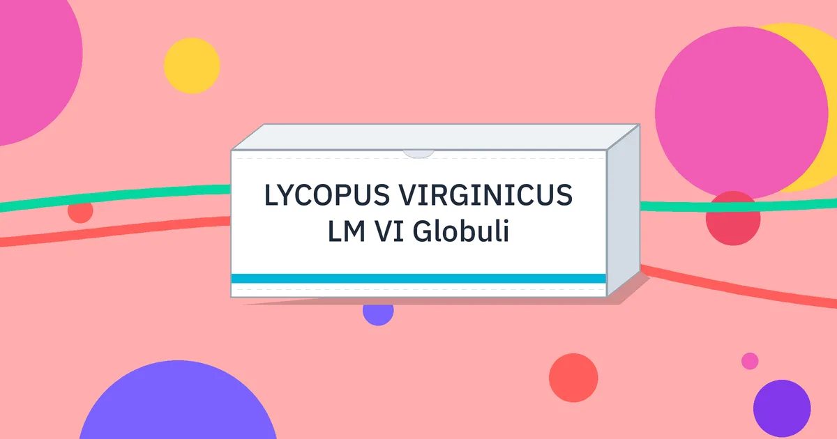 Symbolbild: Packung mit der Aufschrift LYCOPUS VIRGINICUS LM VI Globuli (PZN 04506452) – Verfügbarkeit und Bezug in Apotheken in Frankfurt am Main