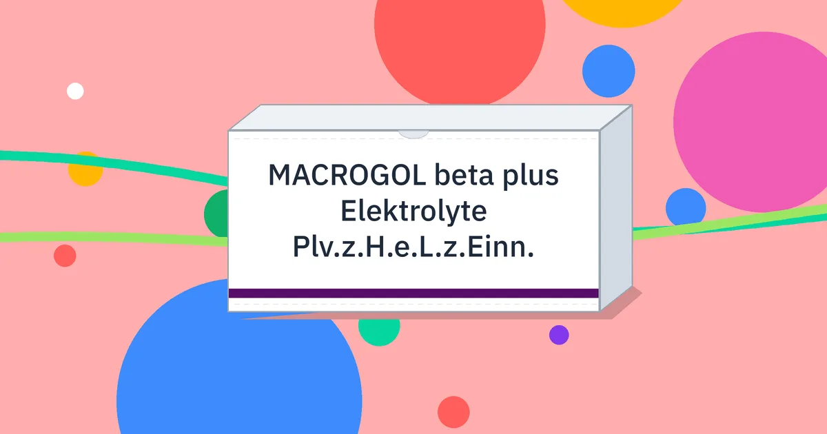 Symbolbild: Packung mit der Aufschrift MACROGOL beta plus Elektrolyte Plv.z.H.e.L.z.Einn. (PZN 09247021) – Verfügbarkeit und Bezug in Apotheken in Frankfurt am Main
