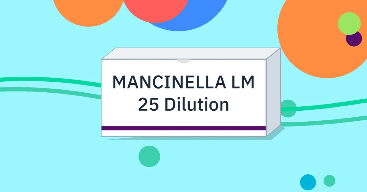 Symbolbild: Packung mit der Aufschrift MANCINELLA LM 25 Dilution (PZN 13540979) – Verfügbarkeit und Bezug in Apotheken in Frankfurt am Main