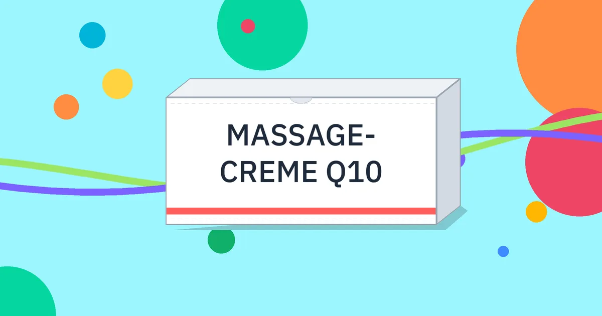 Symbolbild: Packung mit der Aufschrift MASSAGE-CREME Q10 (PZN 20544535) – Verfügbarkeit und Bezug in Apotheken in Frankfurt am Main