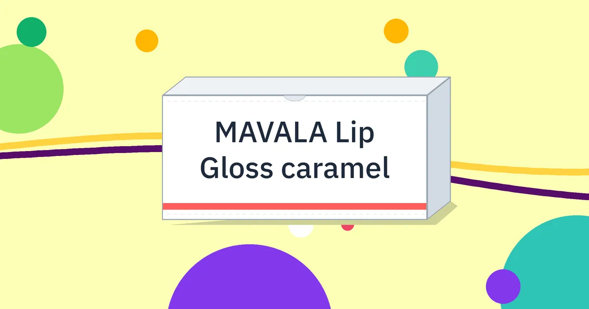 Symbolbild: Packung mit der Aufschrift MAVALA Lip Gloss caramel (PZN 19782382) – Verfügbarkeit und Bezug in Apotheken in Frankfurt am Main