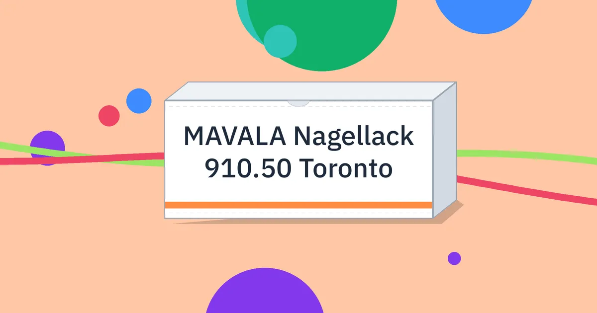 Symbolbild: Packung mit der Aufschrift MAVALA Nagellack 910.50 Toronto (PZN 13903181) – Verfügbarkeit und Bezug in Apotheken in Frankfurt am Main
