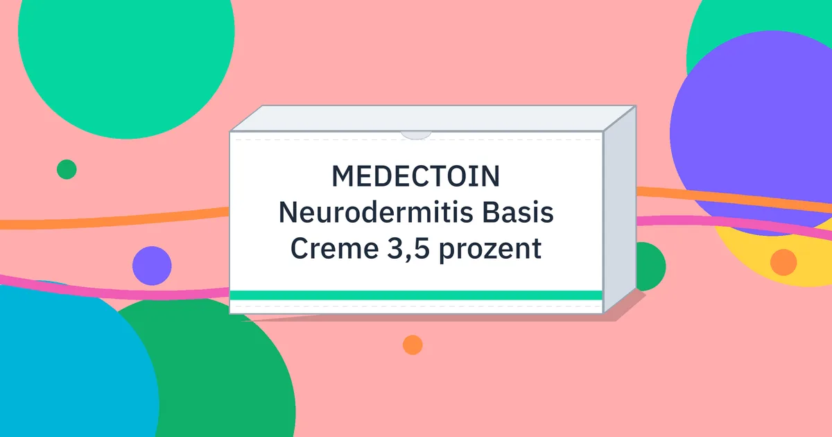 Symbolbild: Packung mit der Aufschrift MEDECTOIN Neurodermitis Basis Creme 3,5 prozent (PZN 20334039) – Verfügbarkeit und Bezug in Apotheken in Frankfurt am Main