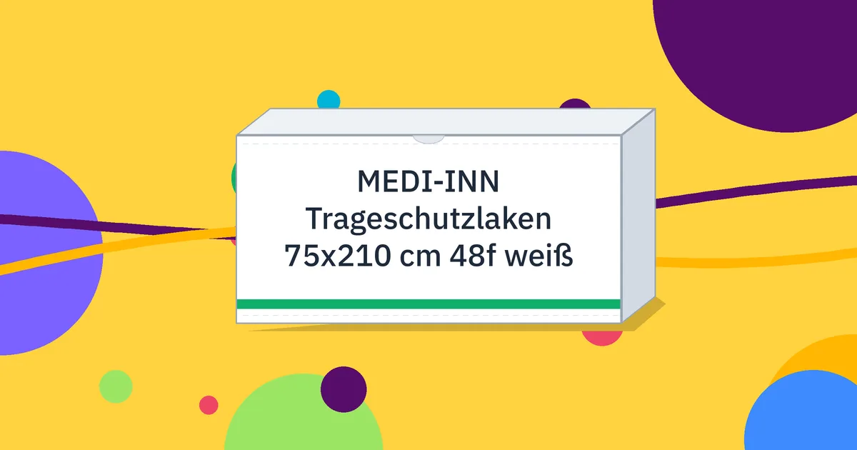 Symbolbild: Packung mit der Aufschrift MEDI-INN Trageschutzlaken 75x210 cm 48f weiß (PZN 04711258) – Verfügbarkeit und Bezug in Apotheken in Frankfurt am Main