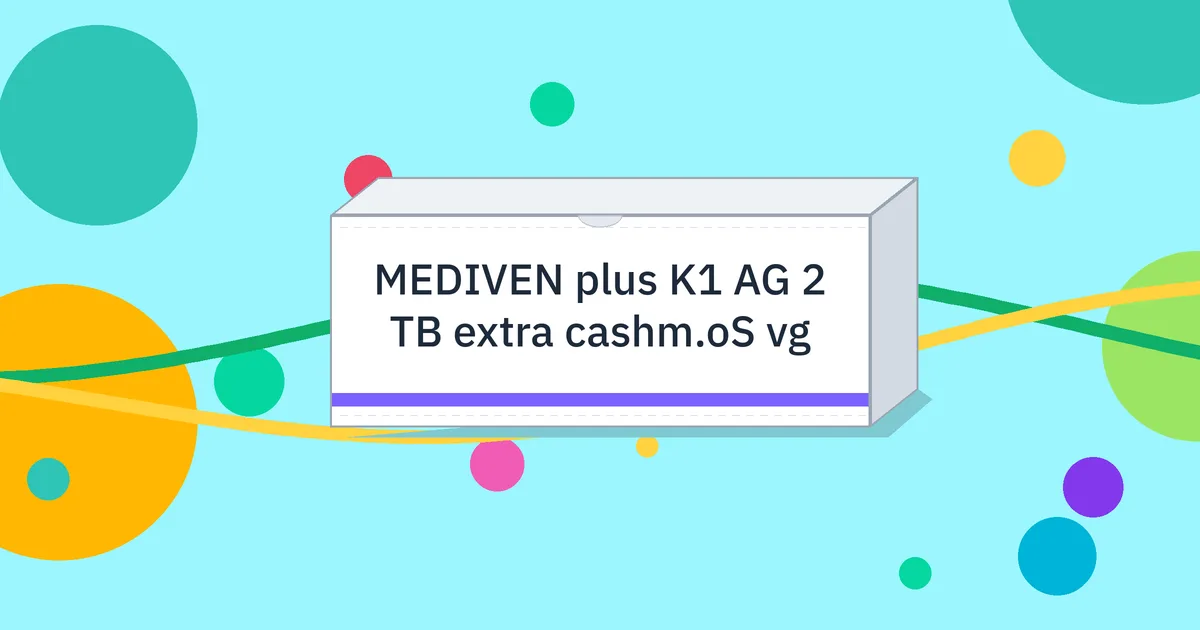 Symbolbild: Packung mit der Aufschrift MEDIVEN plus K1 AG 2 TB extra cashm.oS vg (PZN 15062426) – Verfügbarkeit und Bezug in Apotheken in Frankfurt am Main