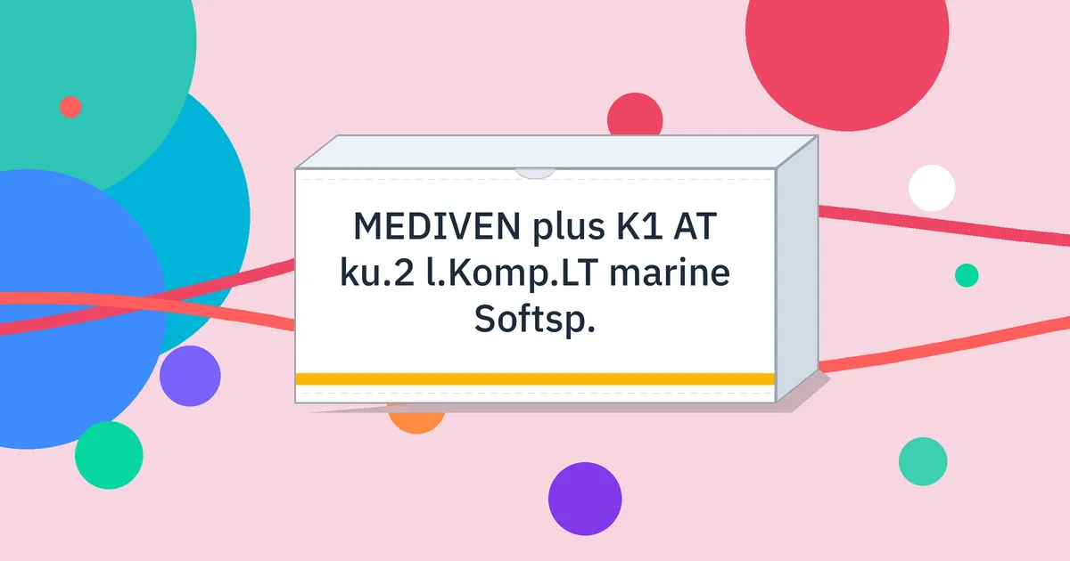 Symbolbild: Packung mit der Aufschrift MEDIVEN plus K1 AT ku.2 l.Komp.LT marine Softsp. (PZN 15028688) – Verfügbarkeit und Bezug in Apotheken in Frankfurt am Main
