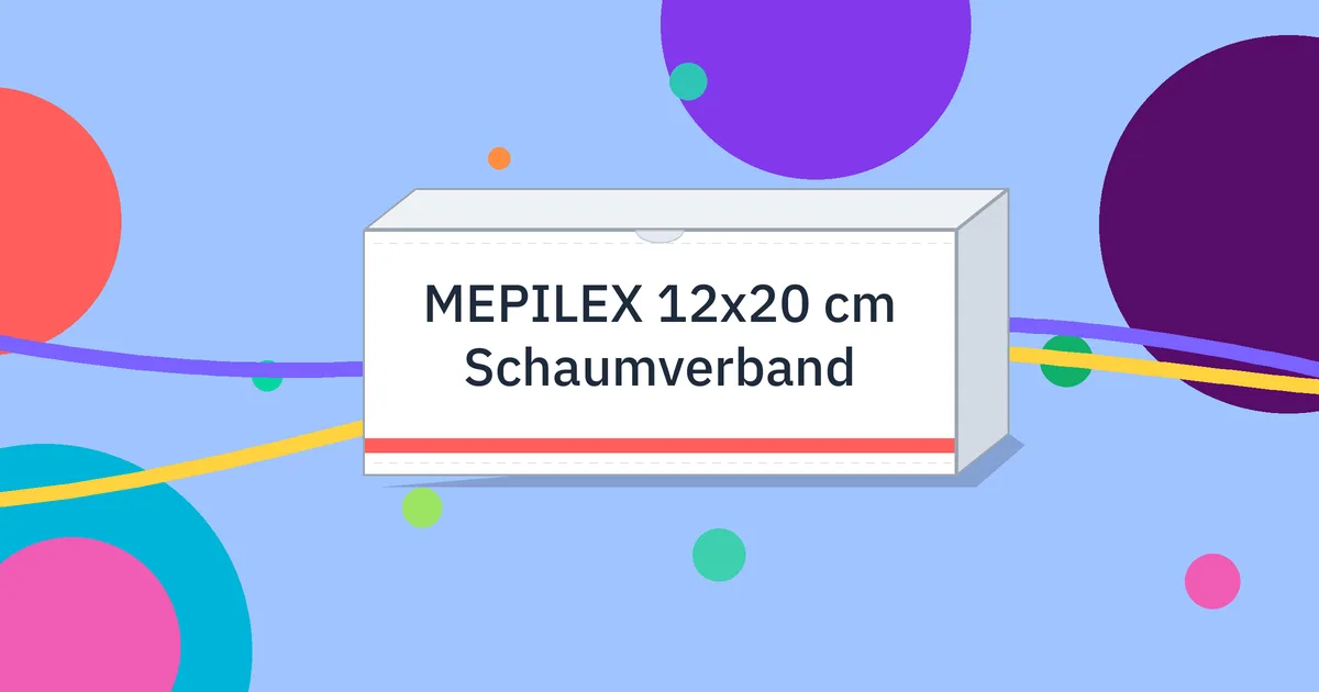 Symbolbild: Packung mit der Aufschrift MEPILEX 12x20 cm Schaumverband (PZN 18014184) – Verfügbarkeit und Bezug in Apotheken in Frankfurt am Main