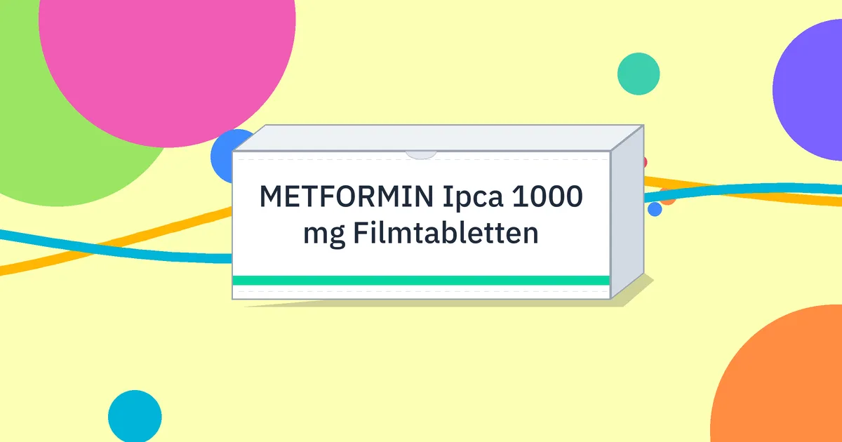 Symbolbild: Packung mit der Aufschrift METFORMIN Ipca 1000 mg Filmtabletten (PZN 19712803) – Verfügbarkeit und Bezug in Apotheken in Frankfurt am Main