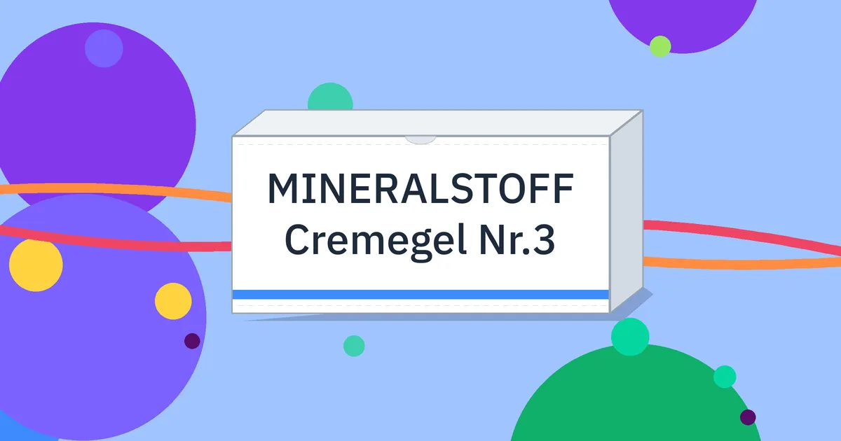 Symbolbild: Packung mit der Aufschrift MINERALSTOFF Cremegel Nr.3 (PZN 02731908) – Verfügbarkeit und Bezug in Apotheken in Frankfurt am Main