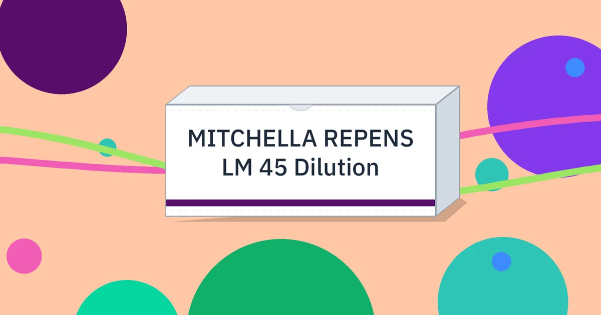 Symbolbild: Packung mit der Aufschrift MITCHELLA REPENS LM 45 Dilution (PZN 13609576) – Verfügbarkeit und Bezug in Apotheken in Frankfurt am Main