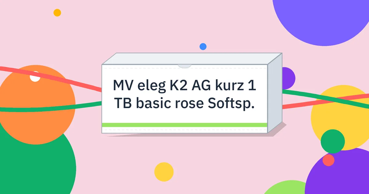 Symbolbild: Packung mit der Aufschrift MV eleg K2 AG kurz 1 TB basic rose Softsp. (PZN 14698518) – Verfügbarkeit und Bezug in Apotheken in Frankfurt am Main