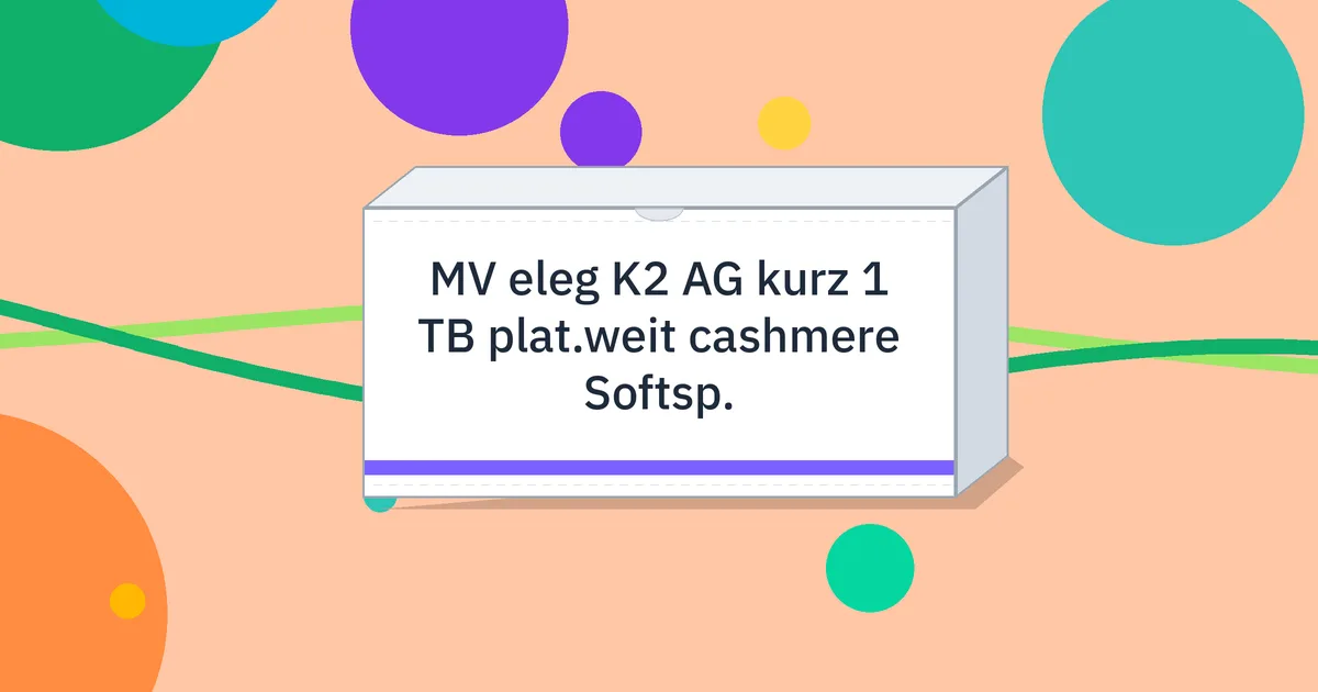 Symbolbild: Packung mit der Aufschrift MV eleg K2 AG kurz 1 TB plat.weit cashmere Softsp. (PZN 14673174) – Verfügbarkeit und Bezug in Apotheken in Frankfurt am Main