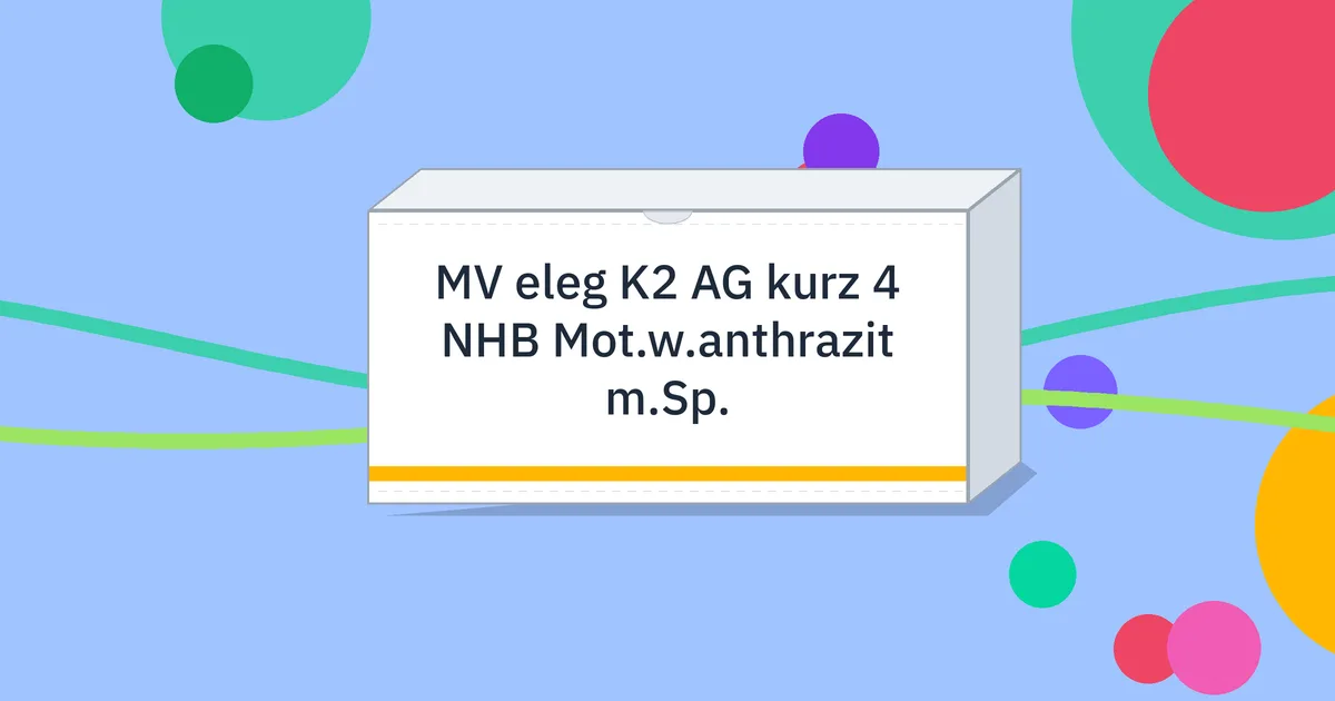 Symbolbild: Packung mit der Aufschrift MV eleg K2 AG kurz 4 NHB Mot.w.anthrazit m.Sp. (PZN 15712054) – Verfügbarkeit und Bezug in Apotheken in Frankfurt am Main