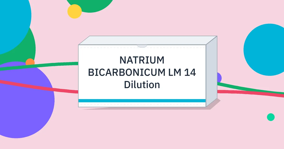 Symbolbild: Packung mit der Aufschrift NATRIUM BICARBONICUM LM 14 Dilution (PZN 12960308) – Verfügbarkeit und Bezug in Apotheken in Frankfurt am Main