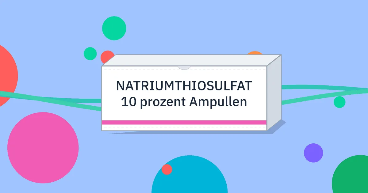 Symbolbild: Packung mit der Aufschrift NATRIUMTHIOSULFAT 10 prozent Ampullen (PZN 10134285) – Verfügbarkeit und Bezug in Apotheken in Frankfurt am Main