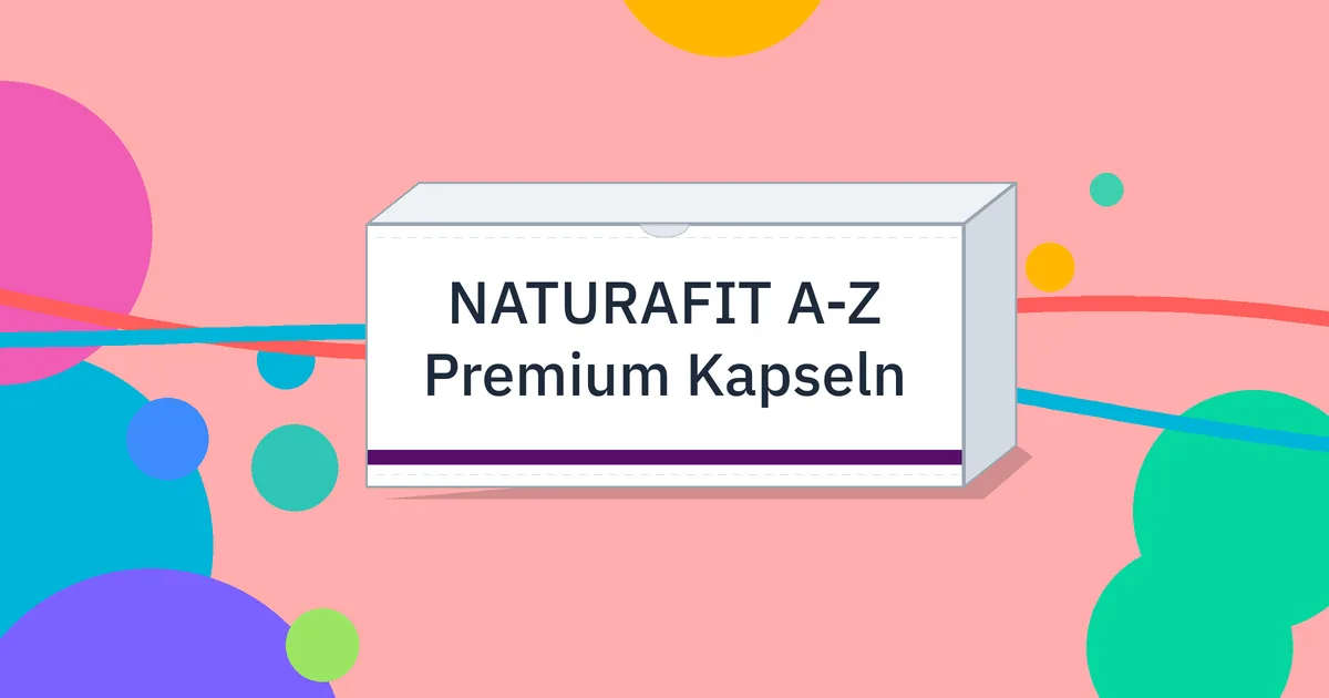 Symbolbild: Packung mit der Aufschrift NATURAFIT A-Z Premium Kapseln (PZN 13704932) – Verfügbarkeit und Bezug in Apotheken in Frankfurt am Main