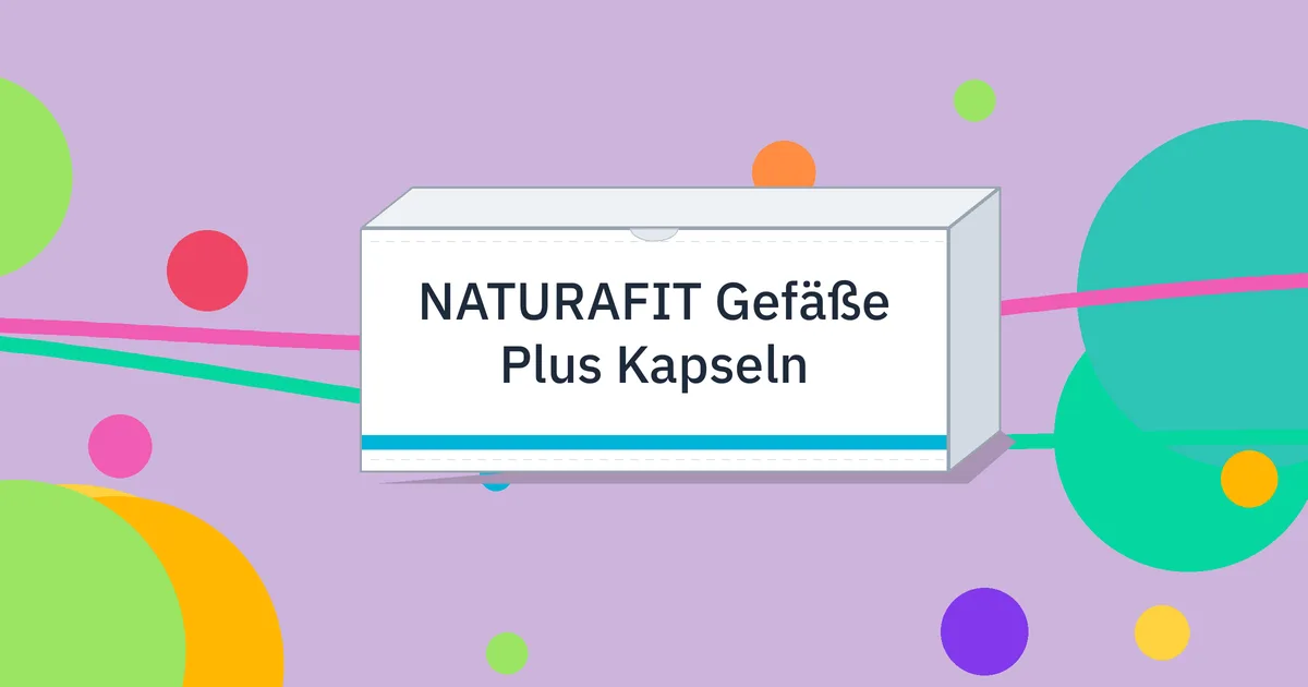 Symbolbild: Packung mit der Aufschrift NATURAFIT Gefäße Plus Kapseln (PZN 05351170) – Verfügbarkeit und Bezug in Apotheken in Frankfurt am Main