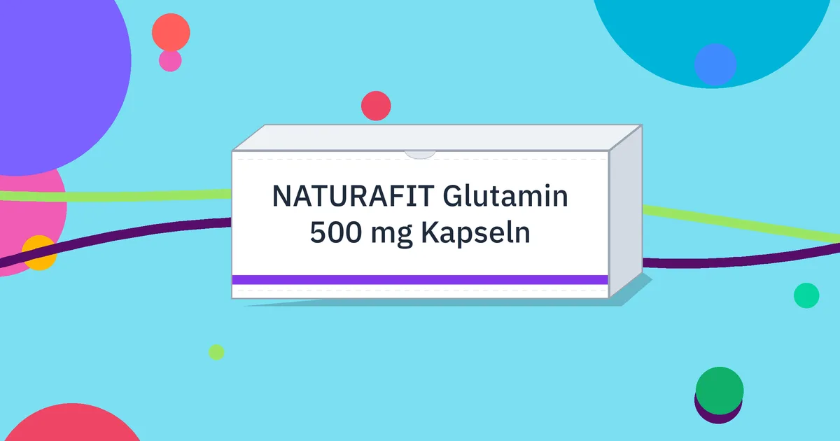 Symbolbild: Packung mit der Aufschrift NATURAFIT Glutamin 500 mg Kapseln (PZN 16864168) – Verfügbarkeit und Bezug in Apotheken in Frankfurt am Main