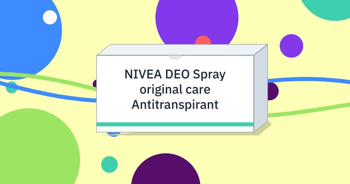 Symbolbild: Packung mit der Aufschrift NIVEA DEO Spray original care Antitranspirant (PZN 17626258) – Verfügbarkeit und Bezug in Apotheken in Frankfurt am Main