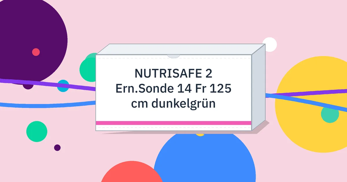Symbolbild: Packung mit der Aufschrift NUTRISAFE 2 Ern.Sonde 14 Fr 125 cm dunkelgrün (PZN 12907260) – Verfügbarkeit und Bezug in Apotheken in Frankfurt am Main