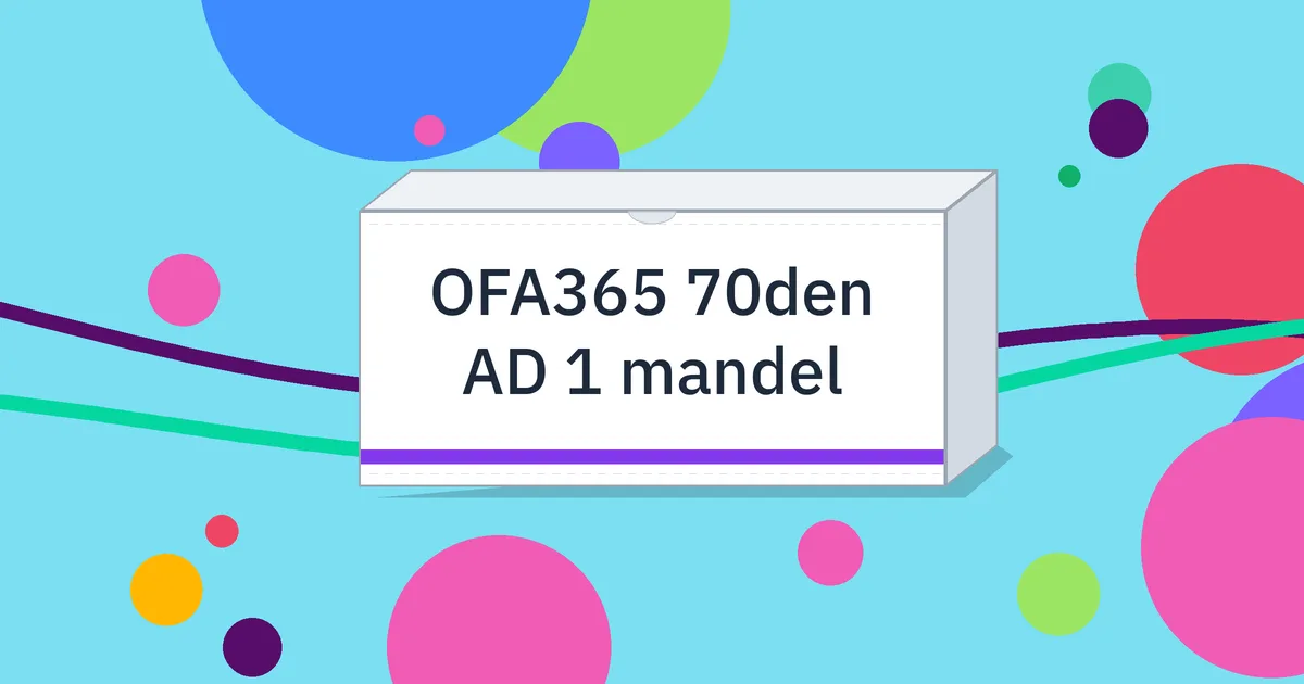 Symbolbild: Packung mit der Aufschrift OFA365 70den AD 1 mandel (PZN 16721925) – Verfügbarkeit und Bezug in Apotheken in Frankfurt am Main