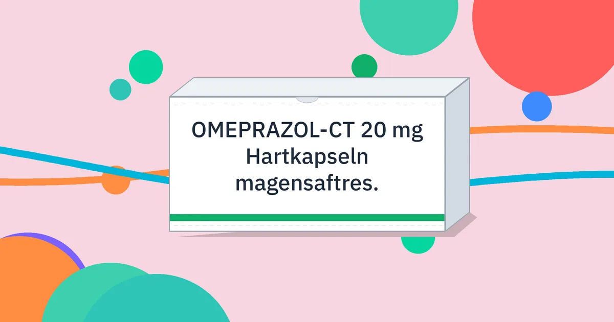 Symbolbild: Packung mit der Aufschrift OMEPRAZOL-CT 20 mg Hartkapseln magensaftres. (PZN 00272721) – Verfügbarkeit und Bezug in Apotheken in Frankfurt am Main