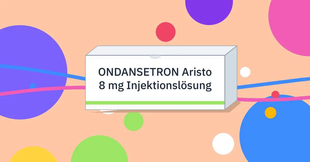 Symbolbild: Packung mit der Aufschrift ONDANSETRON Aristo 8 mg Injektionslösung (PZN 09714563) – Verfügbarkeit und Bezug in Apotheken in Frankfurt am Main