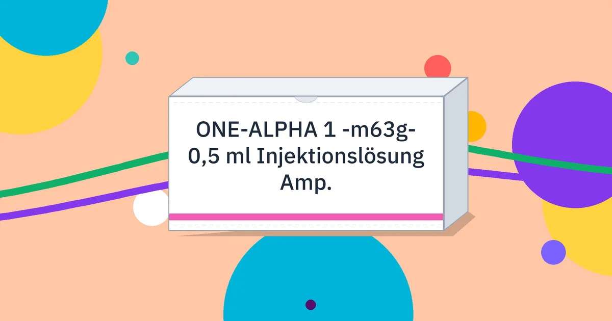 Symbolbild: Packung mit der Aufschrift ONE-ALPHA 1 -m63g-0,5 ml Injektionslösung Amp. (PZN 02471198) – Verfügbarkeit und Bezug in Apotheken in Frankfurt am Main