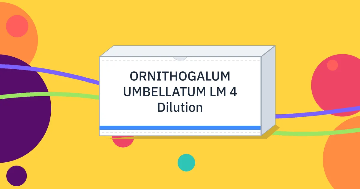 Symbolbild: Packung mit der Aufschrift ORNITHOGALUM UMBELLATUM LM 4 Dilution (PZN 12973417) – Verfügbarkeit und Bezug in Apotheken in Frankfurt am Main