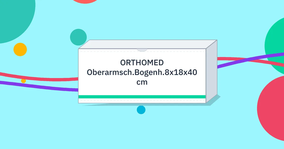Symbolbild: Packung mit der Aufschrift ORTHOMED Oberarmsch.Bogenh.8x18x40 cm (PZN 04416364) – Verfügbarkeit und Bezug in Apotheken in Frankfurt am Main
