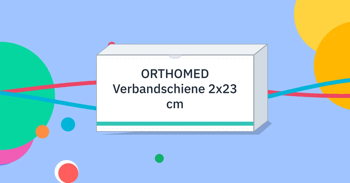 Symbolbild: Packung mit der Aufschrift ORTHOMED Verbandschiene 2x23 cm (PZN 03819522) – Verfügbarkeit und Bezug in Apotheken in Frankfurt am Main