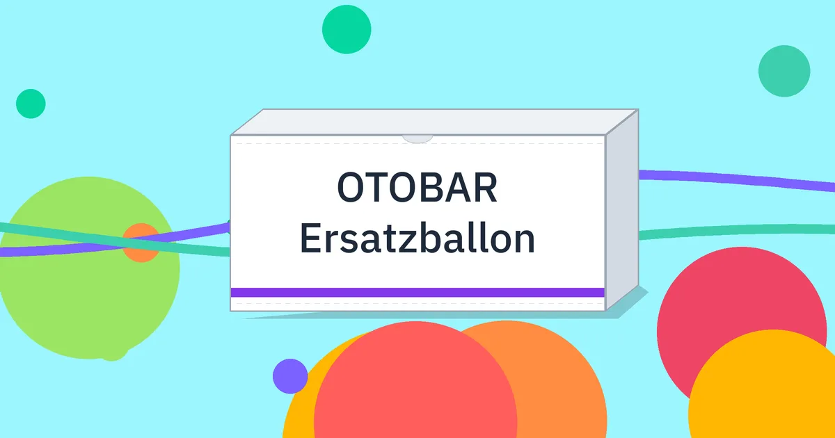 Symbolbild: Packung mit der Aufschrift OTOBAR Ersatzballon (PZN 03568540) – Verfügbarkeit und Bezug in Apotheken in Frankfurt am Main