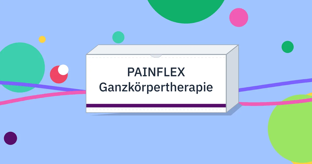Symbolbild: Packung mit der Aufschrift PAINFLEX Ganzkörpertherapie (PZN 03567405) – Verfügbarkeit und Bezug in Apotheken in Frankfurt am Main