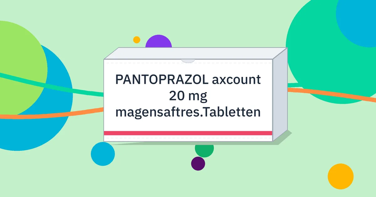 Symbolbild: Packung mit der Aufschrift PANTOPRAZOL axcount 20 mg magensaftres.Tabletten (PZN 11868434) – Verfügbarkeit und Bezug in Apotheken in Frankfurt am Main
