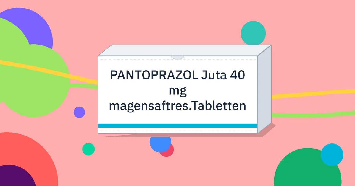 Symbolbild: Packung mit der Aufschrift PANTOPRAZOL Juta 40 mg magensaftres.Tabletten (PZN 18094065) – Verfügbarkeit und Bezug in Apotheken in Frankfurt am Main