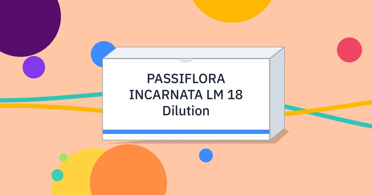 Symbolbild: Packung mit der Aufschrift PASSIFLORA INCARNATA LM 18 Dilution (PZN 12976864) – Verfügbarkeit und Bezug in Apotheken in Frankfurt am Main