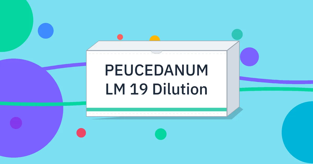 Symbolbild: Packung mit der Aufschrift PEUCEDANUM LM 19 Dilution (PZN 13636567) – Verfügbarkeit und Bezug in Apotheken in Frankfurt am Main