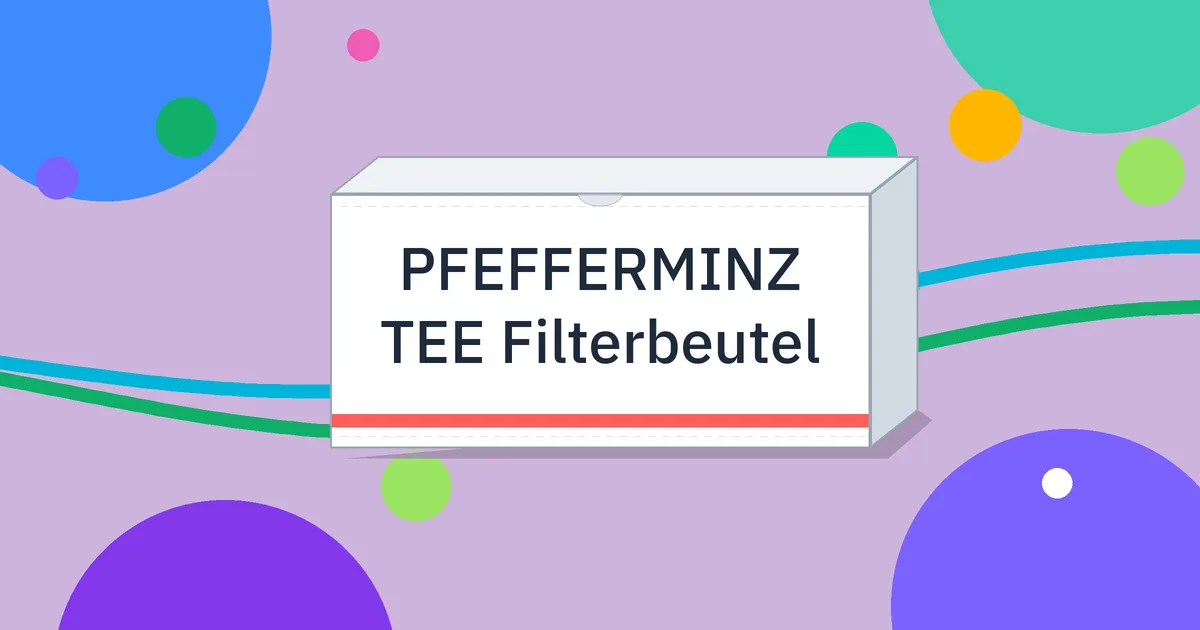 Symbolbild: Packung mit der Aufschrift PFEFFERMINZ TEE Filterbeutel (PZN 01245123) – Verfügbarkeit und Bezug in Apotheken in Frankfurt am Main