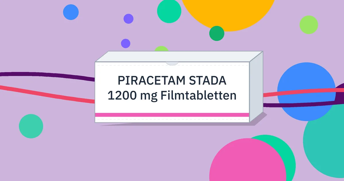 Symbolbild: Packung mit der Aufschrift PIRACETAM STADA 1200 mg Filmtabletten (PZN 02190105) – Verfügbarkeit und Bezug in Apotheken in Frankfurt am Main
