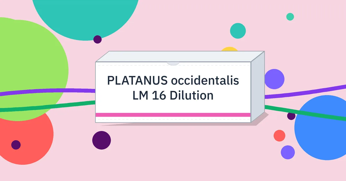 Symbolbild: Packung mit der Aufschrift PLATANUS occidentalis LM 16 Dilution (PZN 13647200) – Verfügbarkeit und Bezug in Apotheken in Frankfurt am Main