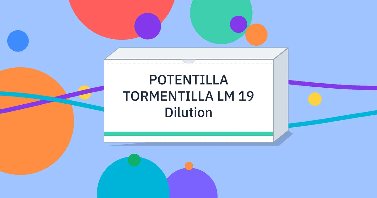 Symbolbild: Packung mit der Aufschrift POTENTILLA TORMENTILLA LM 19 Dilution (PZN 13665735) – Verfügbarkeit und Bezug in Apotheken in Frankfurt am Main