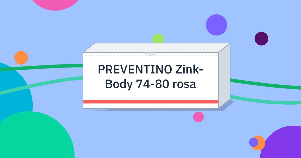 Symbolbild: Packung mit der Aufschrift PREVENTINO Zink-Body 74-80 rosa (PZN 12447568) – Verfügbarkeit und Bezug in Apotheken in Frankfurt am Main