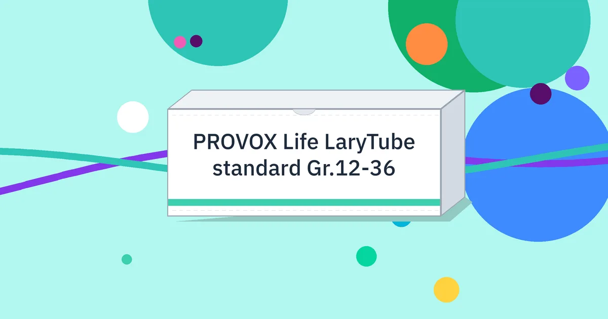 Symbolbild: Packung mit der Aufschrift PROVOX Life LaryTube standard Gr.12-36 (PZN 19625122) – Verfügbarkeit und Bezug in Apotheken in Frankfurt am Main